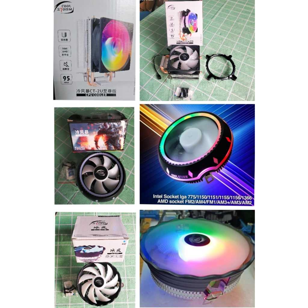 Jual CPU Cooler RGB LED Lightning Cool Storm UFO Support Intel Amd ...