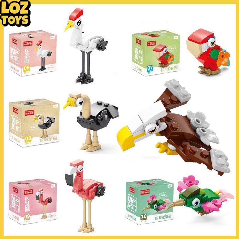 Jual LOZTOYS Flamingo Balok Susun Bird Merak Susun Block Nano Block ...
