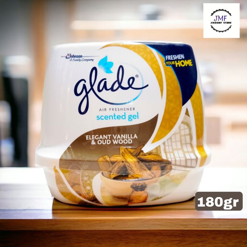 Jual GLADE Air Freshener Scented Gel Elegant Vanilla & Oud Wood 180gr ...