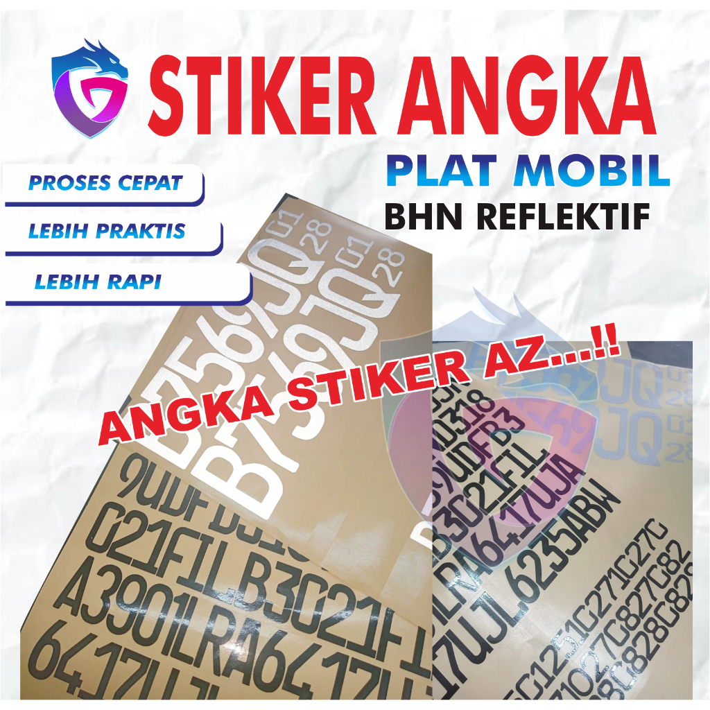 Jual STIKER ANGKA UTK NOMOR PLAT MOBIL / FOND LAMA / FOND BARU | Shopee ...