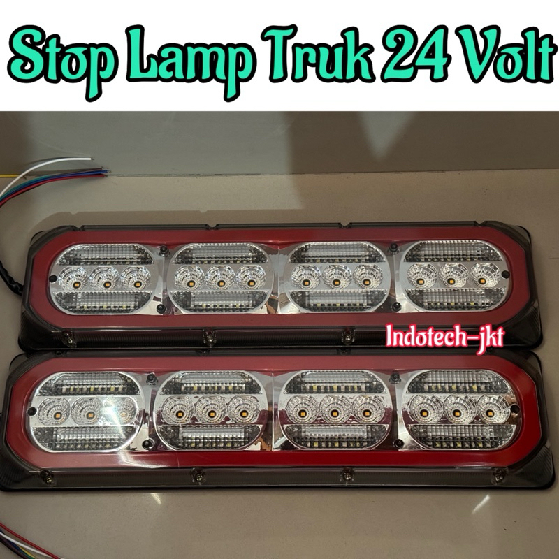 Jual Stop Lamp Lampu Truk 24 Volt Model 4 BULAT New 46cm | Shopee Indonesia