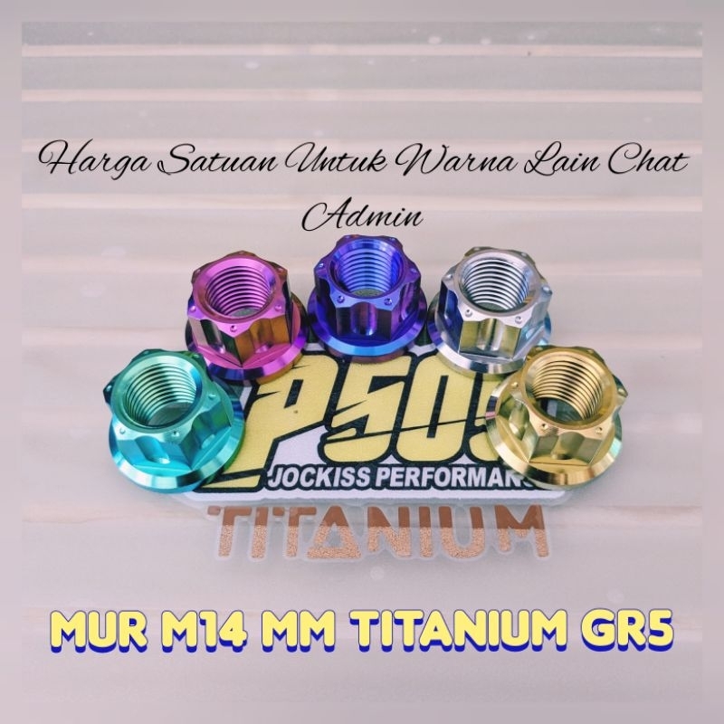 Jual Mur M14 MM Titanium Gr5 Model Buka/Bolong | Shopee Indonesia