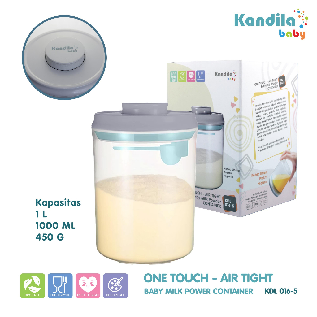 Jual Kandila Baby One-Touch Air Tight Baby Milk Powder Container ...