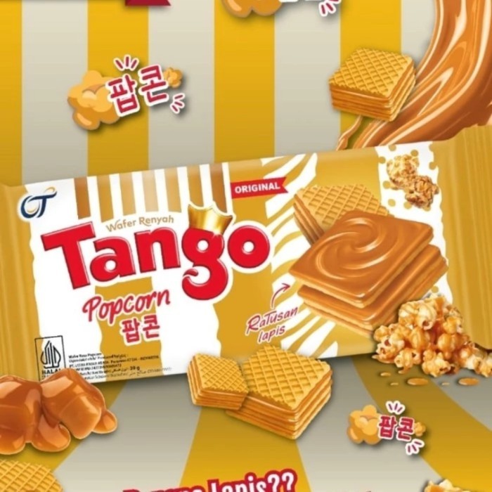 Jual Tango Wafer Renyah Rasa Popcorn 110gram | Shopee Indonesia