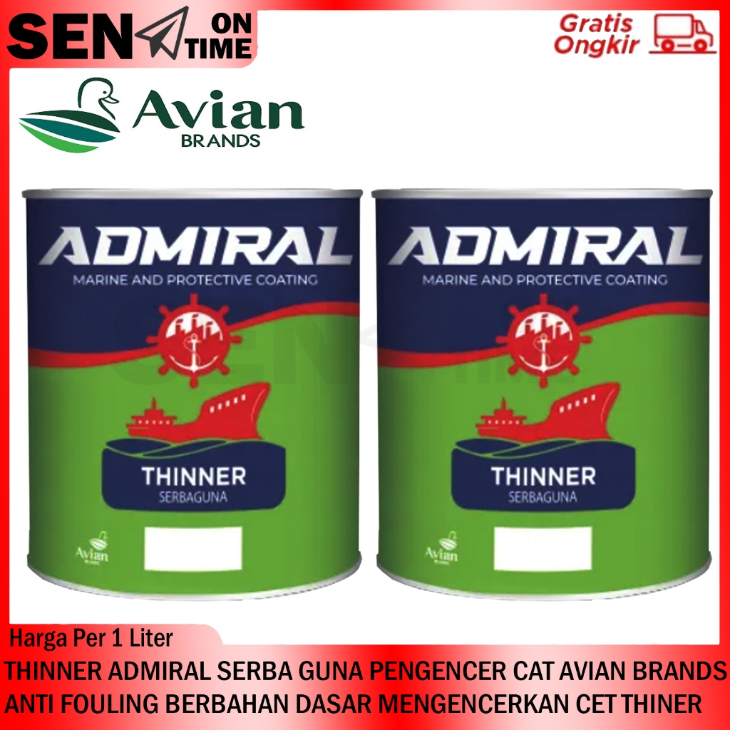 Jual THINNER ADMIRAL SERBA GUNA PENGENCER CAT AVIAN BRANDS ANTI FOULING BERBAHAN DASAR ISI PER 1 ...