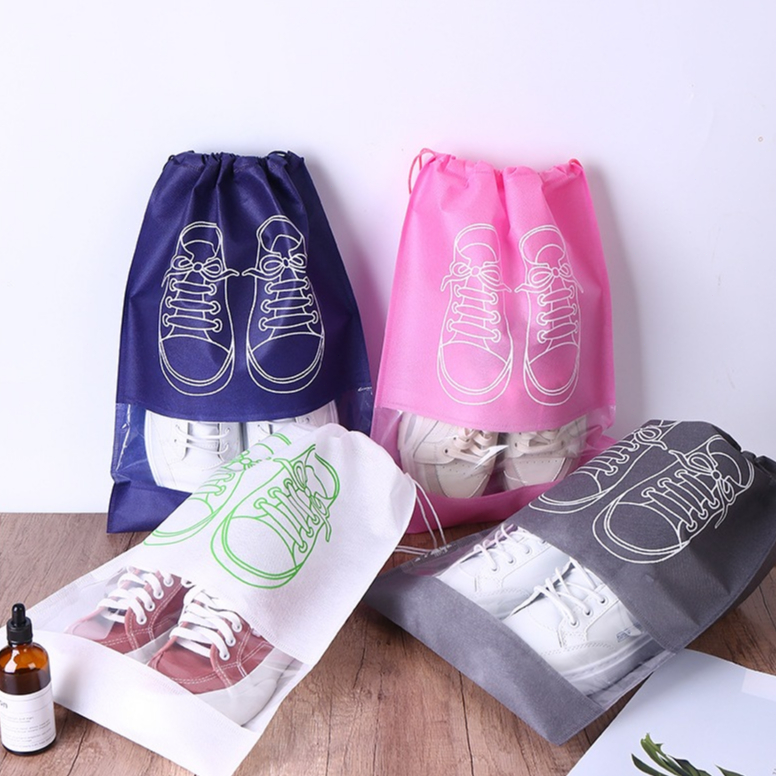 Jual Shoe bag storage bag/shoe storage/drawstring shoe storage bag/dust ...