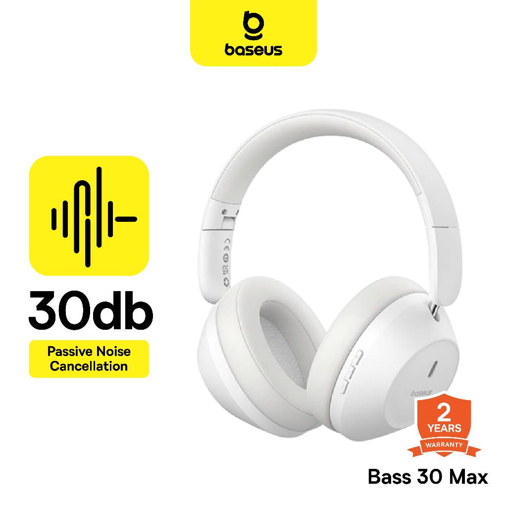 Jual BASEUS Headphone Bass 30 Max Wireless | Bluetooth V5.3 | -30dB ...