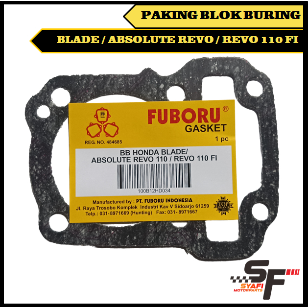 Jual PAKING BLOK BURING BLADE / ABSOLUTE REVO 110 / REVO 110 FI PERPAK GASKET BAWAH / KAS FUBORU ...