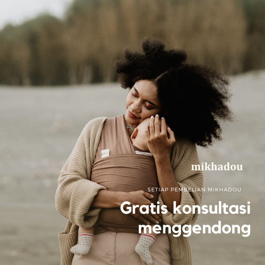 Jual Mikhadou Stretchy Wrap - Gendongan Bayi M Shape Rustic brown ...