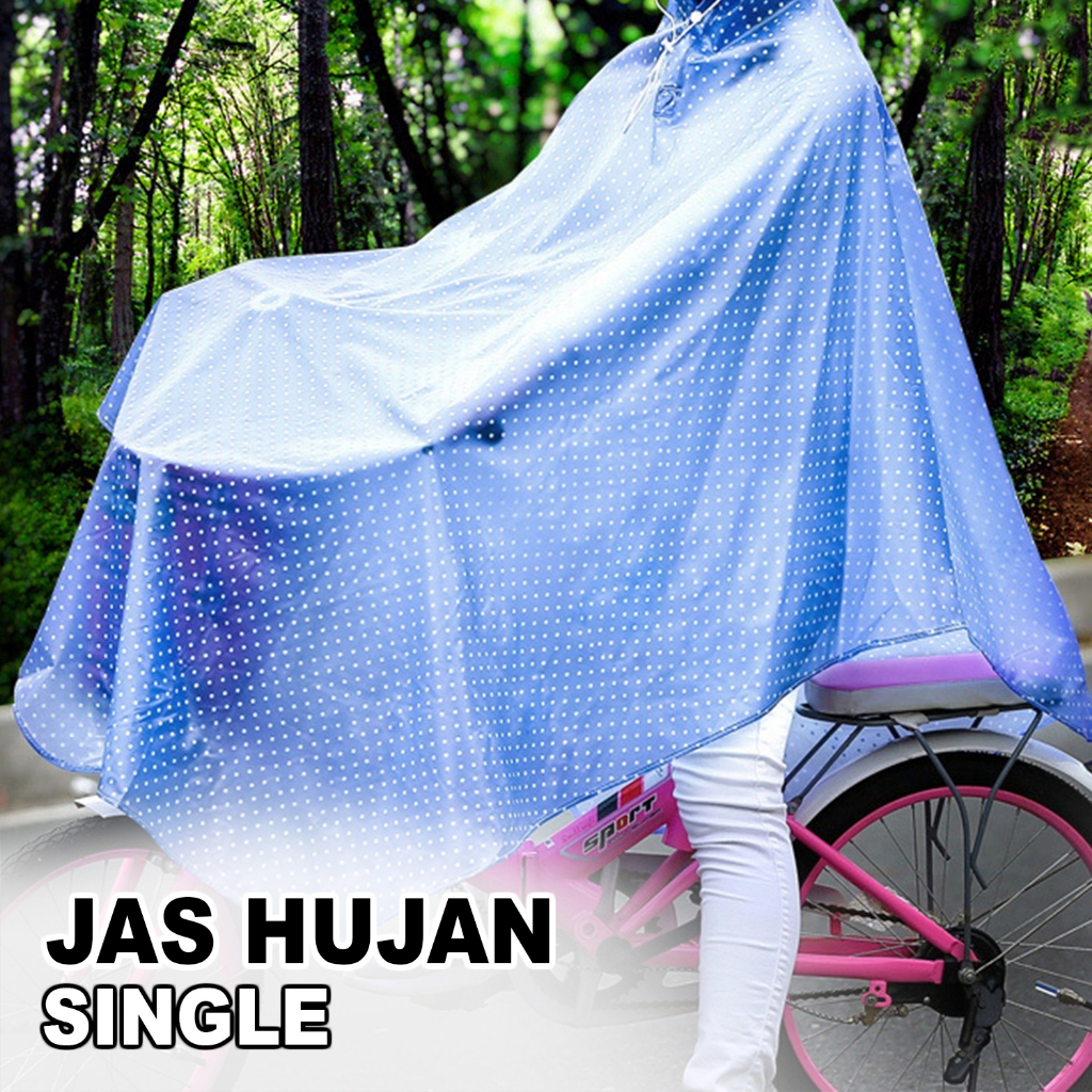 Jual COD - Jas Hujan Single/ Jas Hujan Motor Full Body + Penutup Muka ...