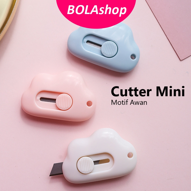 Jual Pisau Pemotong Kertas Mini | Cutter Mini Portable Motif Awan ...