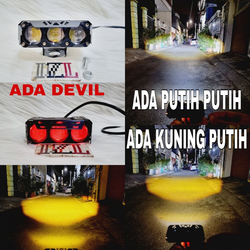 Jual MYTH lampu tembak led glight G3M 3 mata DEVIL 3 mode laser gun ...