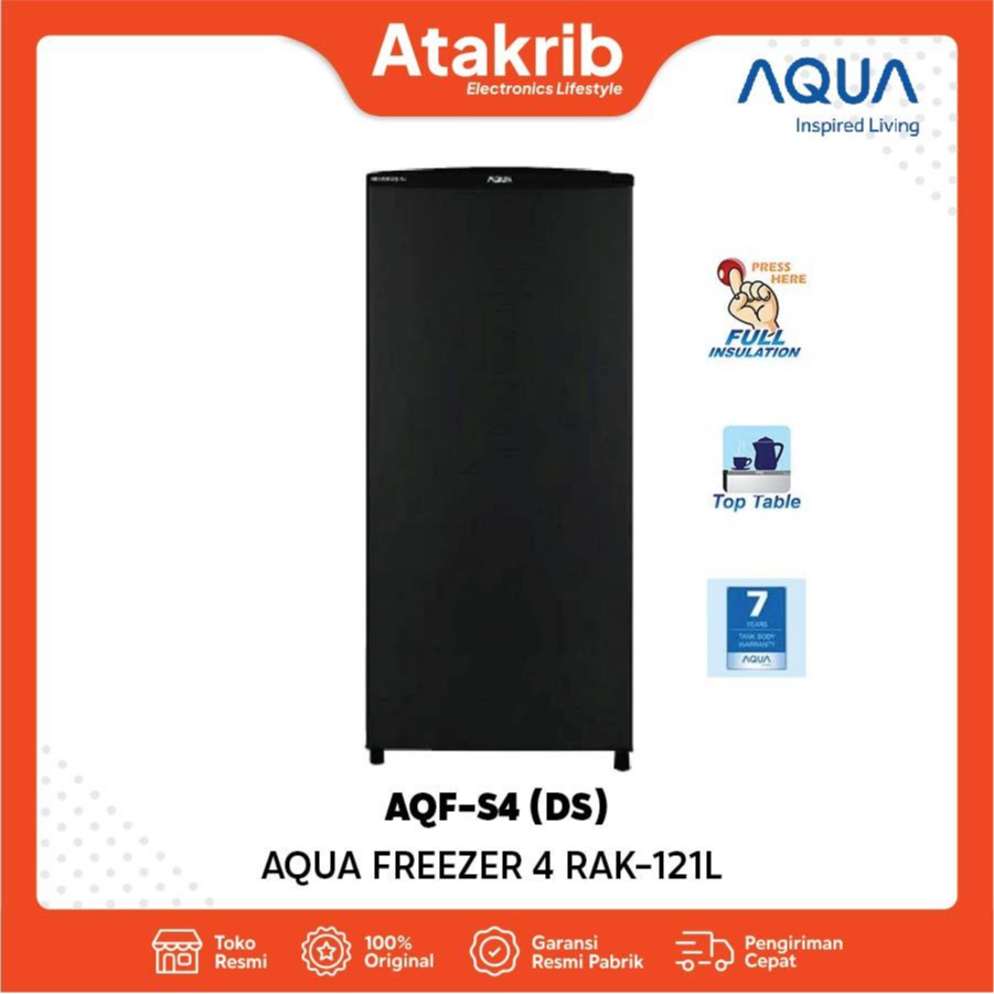 Jual AQUA FREEZER 4 RAK AQF-S4 (DS) 121L | Shopee Indonesia