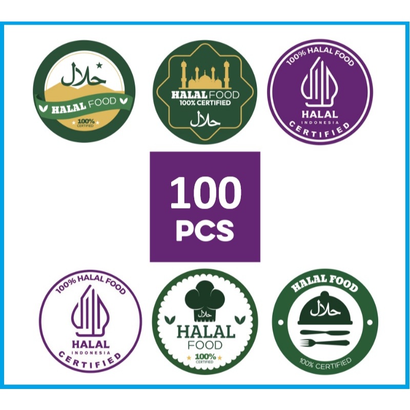 Jual (100 pcs) STIKER HALAL 2,5 cm , Halal Sticker, Stiker Kertas Label ...