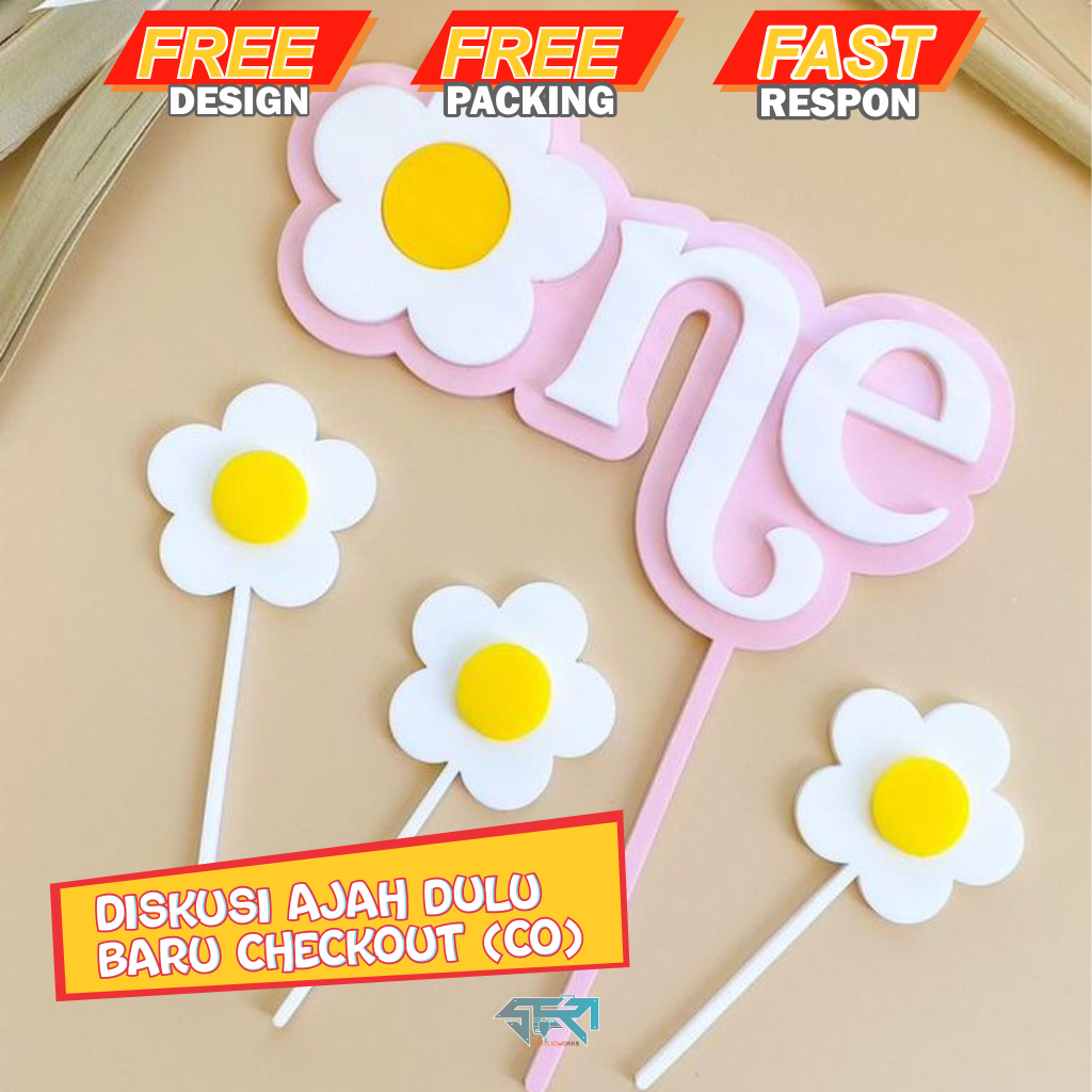 Jual Topper Cake Mini 4 Pcs Warna Custom Hiasan Kue Ulangtahun Lucu ...