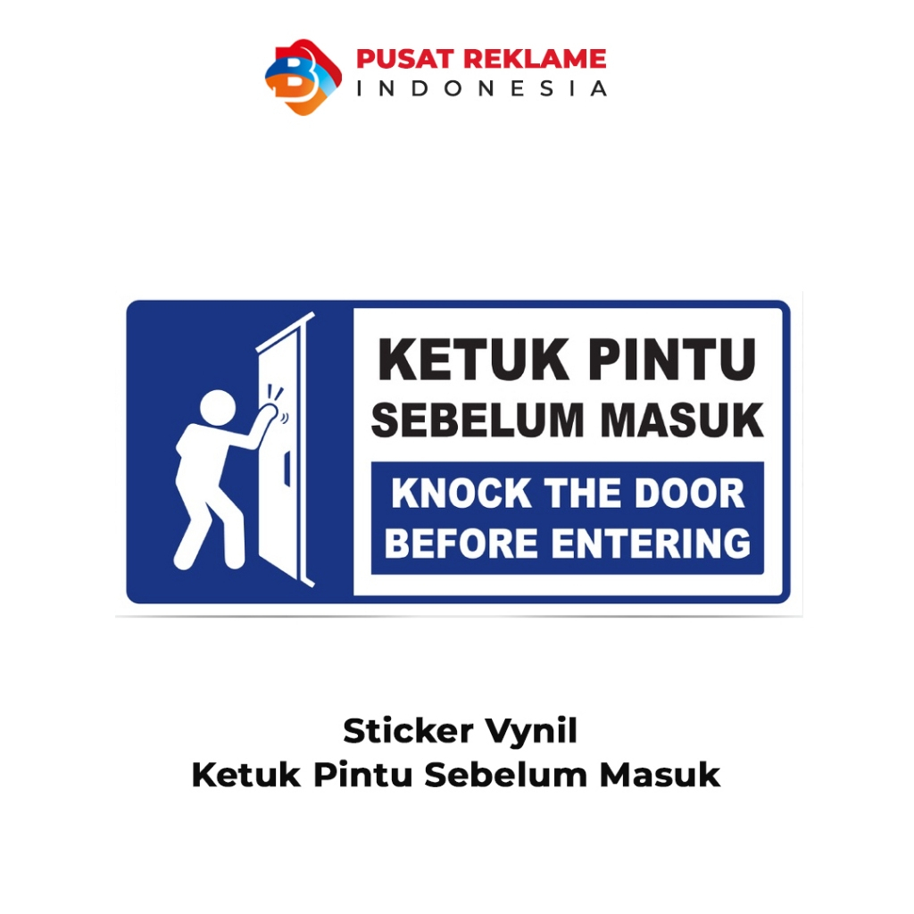 Jual Sticker Ketuk Pintu Sebelum Masuk | Shopee Indonesia