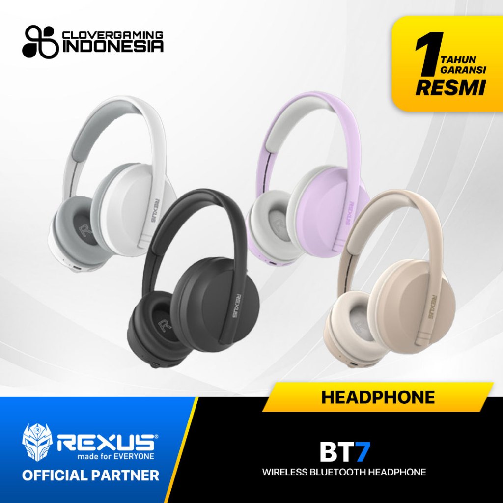 Jual Rexus BT7 / BT-7 Wireless Headset Bluetooth Headphone Head Set BT 7 Head Phone | Shopee ...