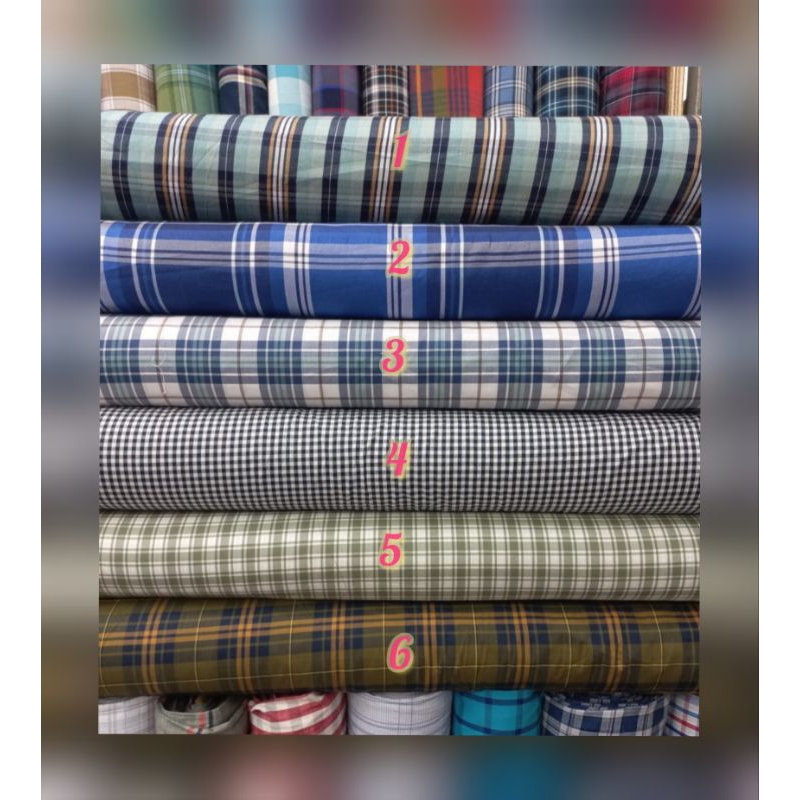 Jual Bahan Kain Kemeja Katun. Katun Giza Italy Motif Kotak Terbaru ...