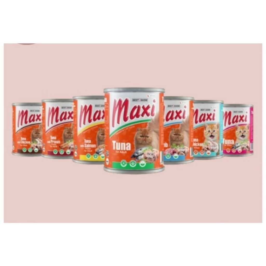 Jual MAXI WET CAT FOOD 400 GR MAKANAN BASAH KUCING ALL VARIAN MAXI CAT ...