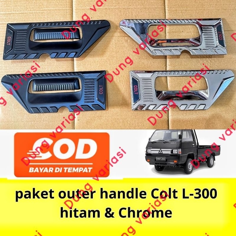 Jual paket outer handle mobil cold L-300 hitam,chrome | Shopee Indonesia