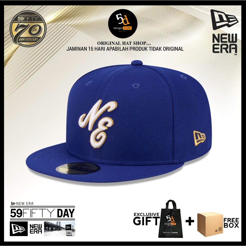 Jual TOPI NEW ERA ORIGINAL 59FIFTY DAY 70TH ANNIVERSARY DARK BLUE NE ...