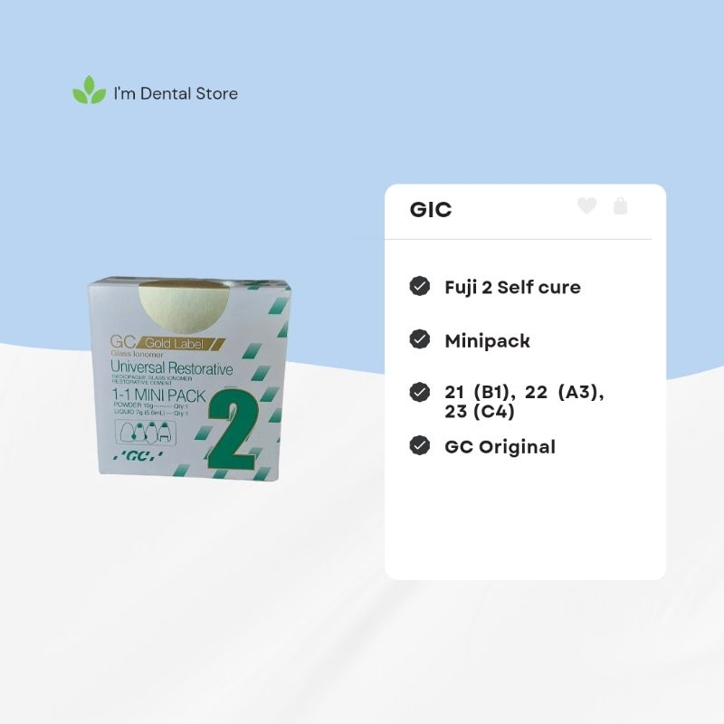 Jual GC FUJI 2 SELF CURE GIC GLASS IONOMER GOLD LABEL MINIPACK ORIGINAL ...