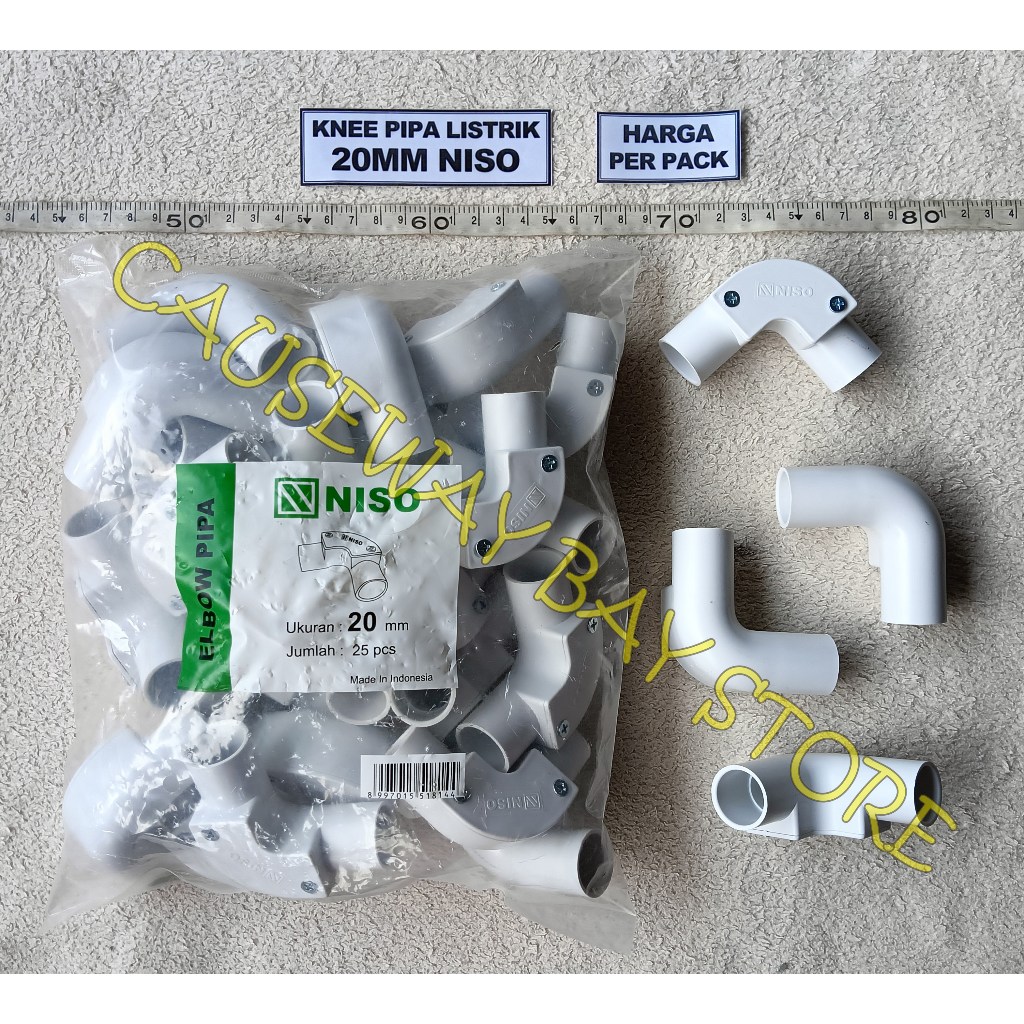 Jual KNEE PIPA LISTRIK 20MM NISO HARGA 1 PACK (25 PCS) | Shopee Indonesia