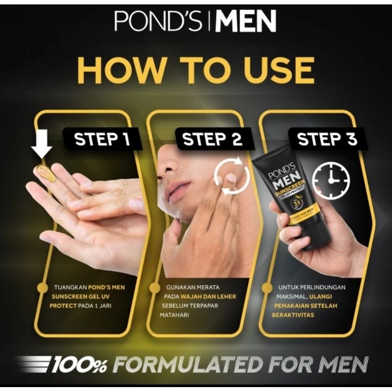Jual PONDS MEN SUNSCREEN GEL UV PROTECT SPF 35 PA+++ 30g | Shopee Indonesia