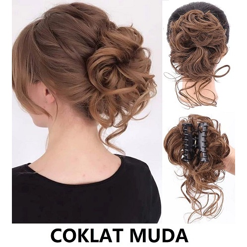 Jual Sanggul Jepit Rambut Palsu Ponytail Model Ekor Kuda Konde Rambut ...