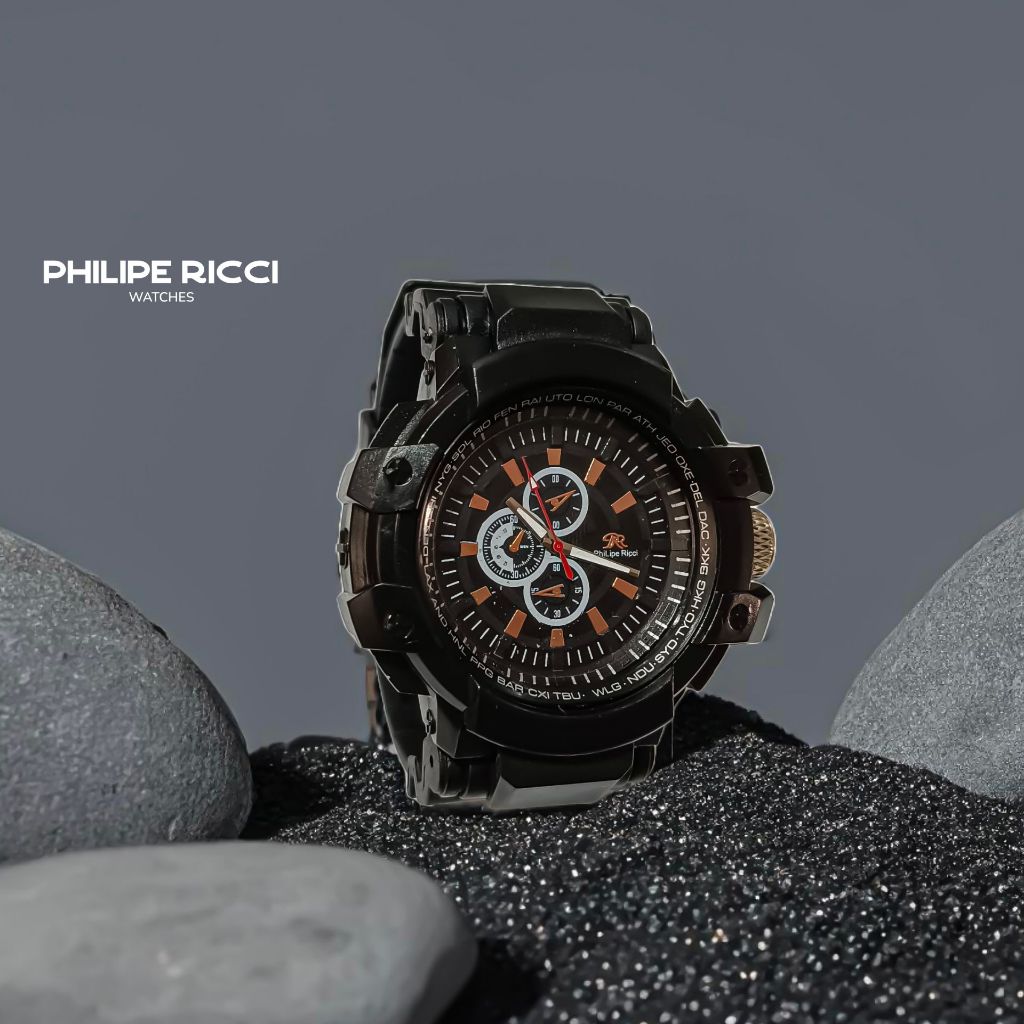 Jual PhiLipe Ricci Jam Tangan Pria Analog Quartz Terbaru Ukuran Besar ...
