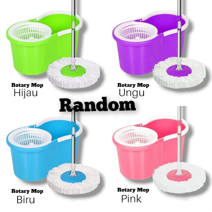 Jual Rotary Mop Alat Pel Set Ember Alat Pel Praktis Minimalis Spin Mop ...