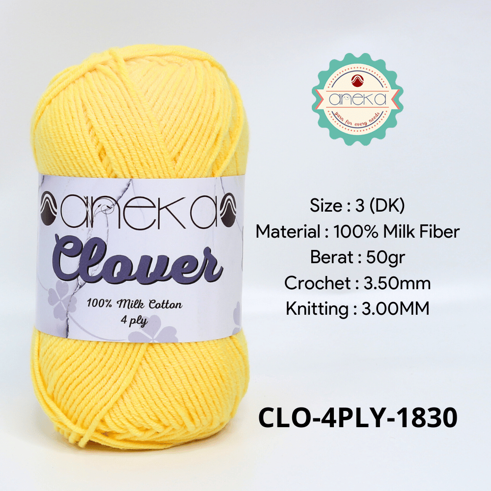 Jual KATALOG - Benang Rajut Clover Katun Susu 4 PLY / 100% Milk Fiber ...