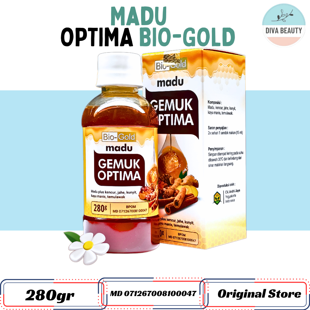 Jual Madu Gemuk Optima Penambah Nafsu Makan Gemu Optima Bio Gold 280gr ...