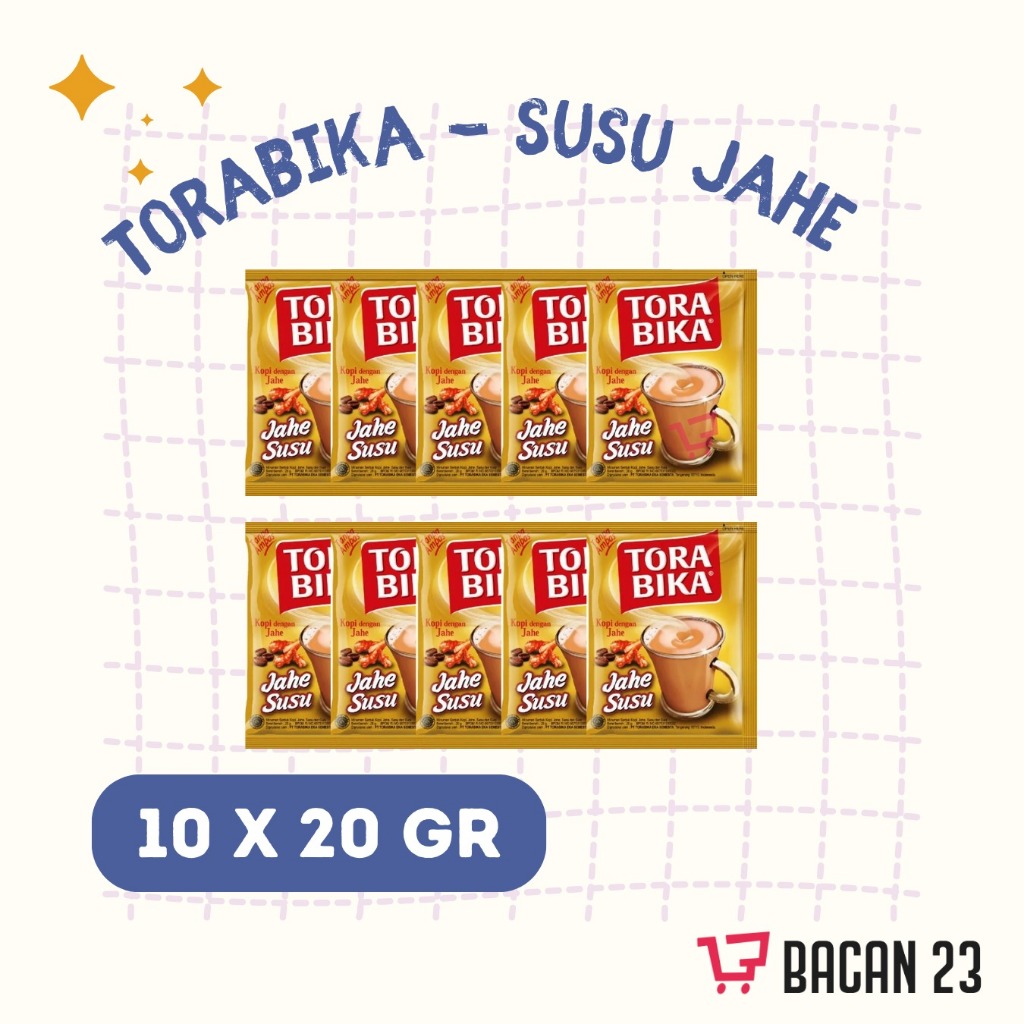 Jual Tora Bika Jahe Susu (10 Sachet x 20 gr) Kopi Jahe Sachetan ...