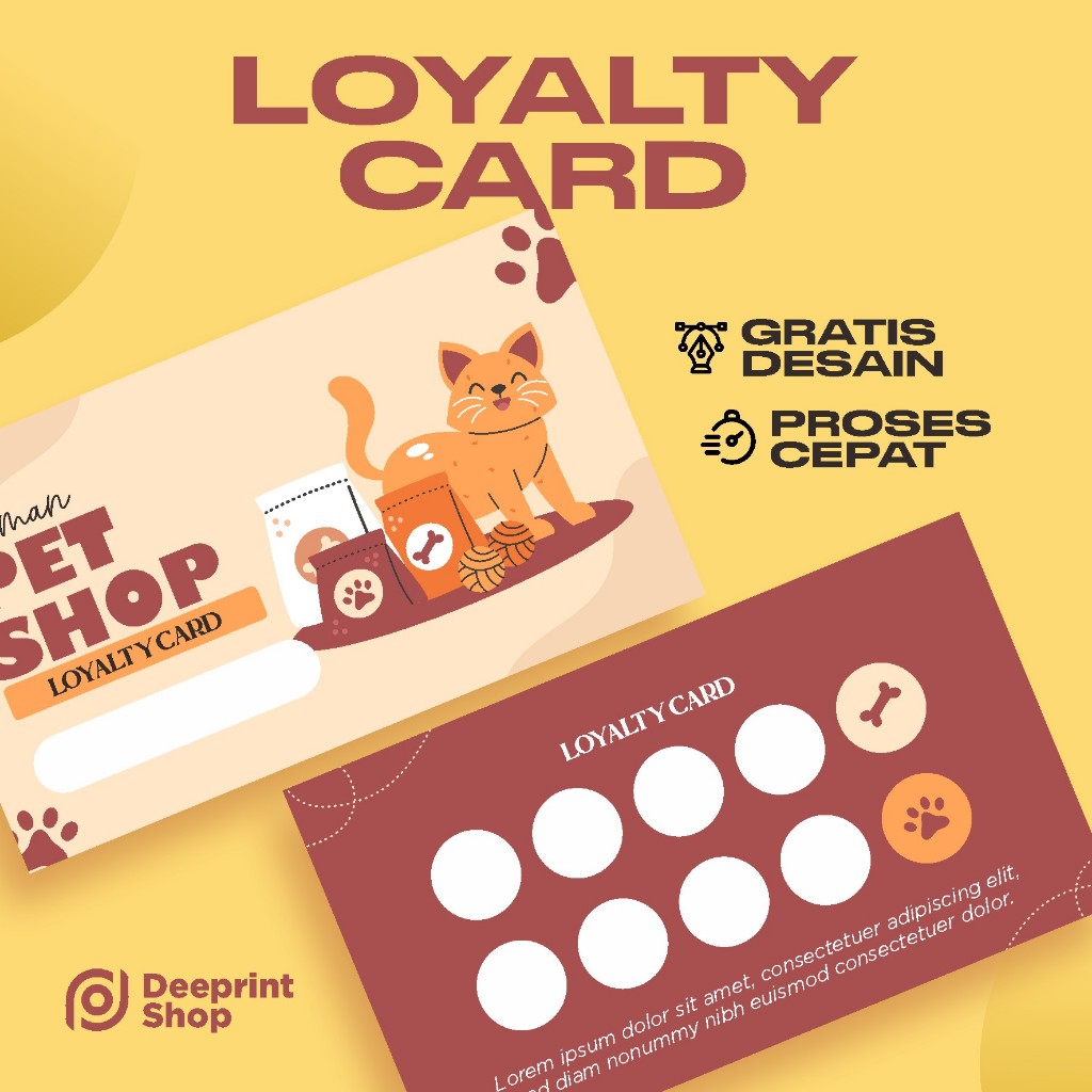 Jual Cetak Kartu Member Custom Design Sendiri / Loyalty Card / Kartu ...