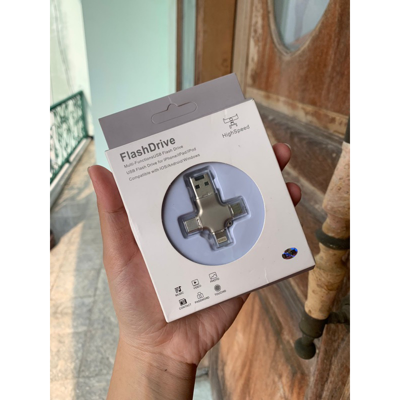 Jual Flashdisk OTG Iphone Android 256gb murah original 4in1 Flash Drive ...