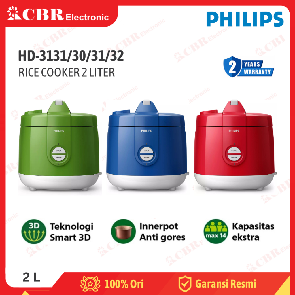 Jual Rice Cooker PHILIPS 2 Liter HD-3131/30/31/32 | Shopee Indonesia