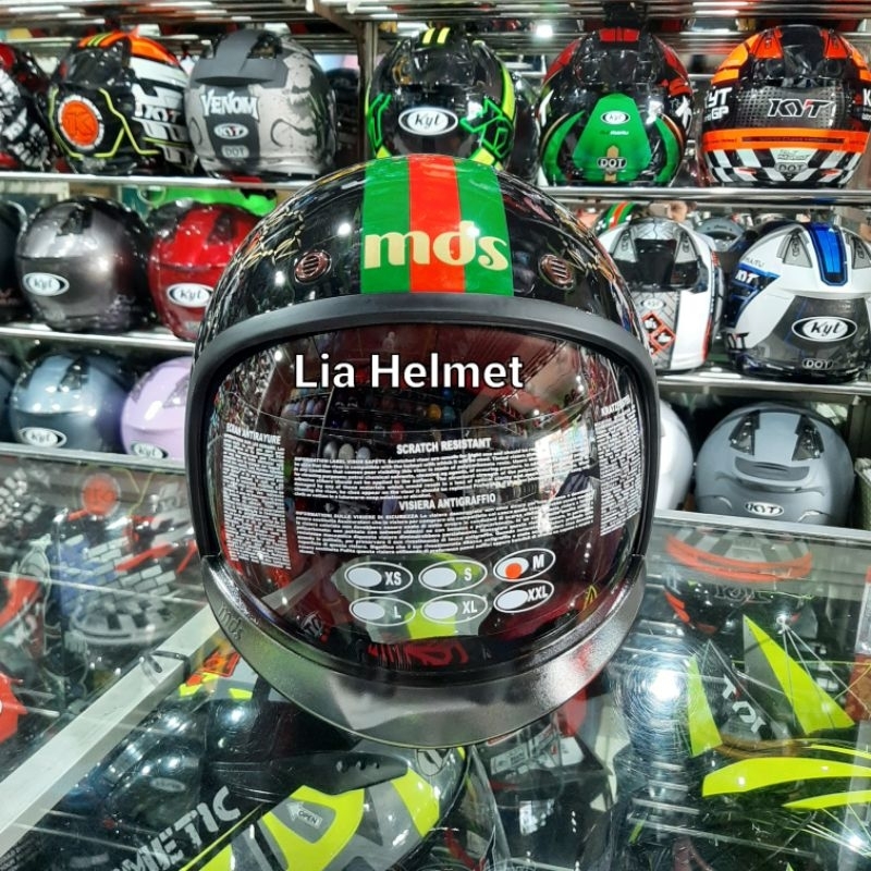 Jual Helm Retro MDS Magnum Motif #1 black / MDS magnum motif batik ...