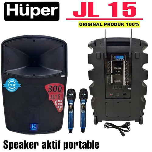 Jual Huper Jl 15 Speaker Wireless Portable Aktif 15"inch | Shopee Indonesia