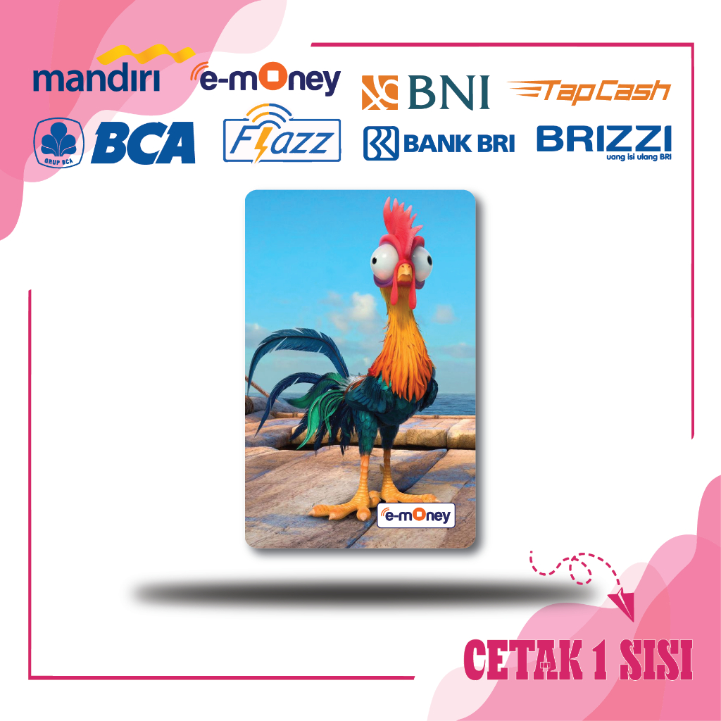 Jual KARTU EMONEY KARTUN ANIME DISNEY MOANA HEI HEI THE ROSTER AYAM ...