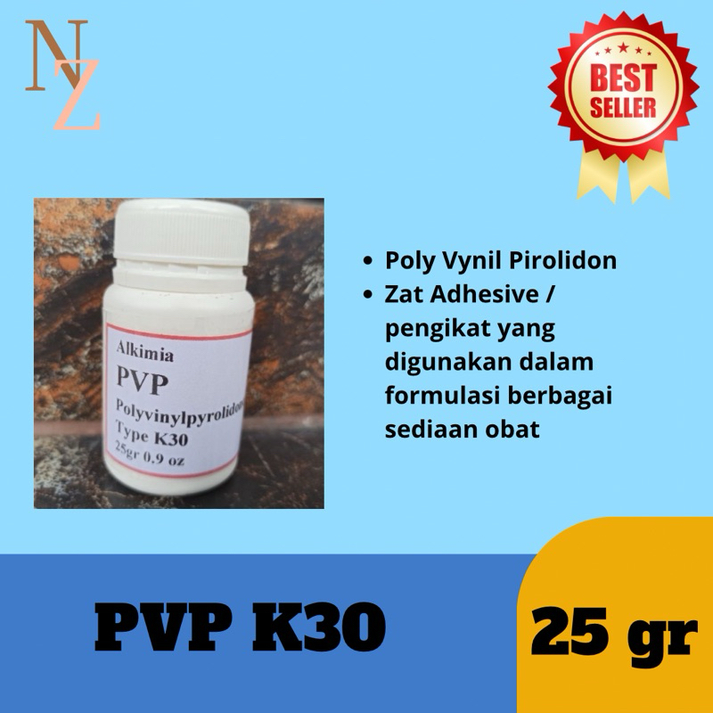 Jual PVP K30 25gr, bahan pomade efek strong hold , bahan pengikat tablet | Shopee Indonesia