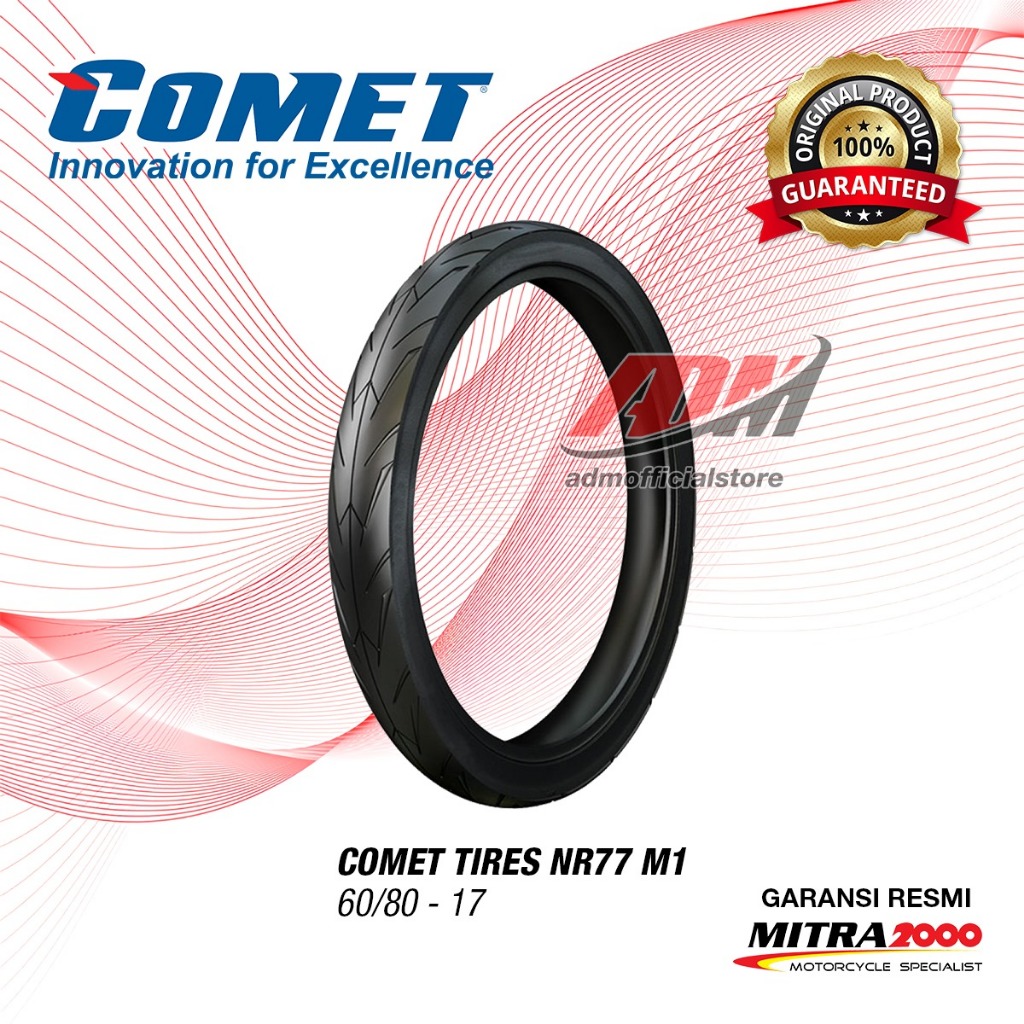 Jual Ban Comet Tires M1 NR77 50/90, 60/80. 70/80, 80/80 Ring 17 Tube ...