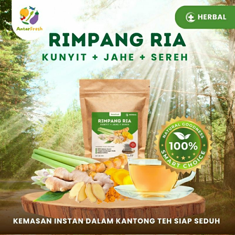 Jual Teh Jahe Kunyit Sereh 20 Tea Bag / Rimpang Ria Berkhasiat Ginger ...