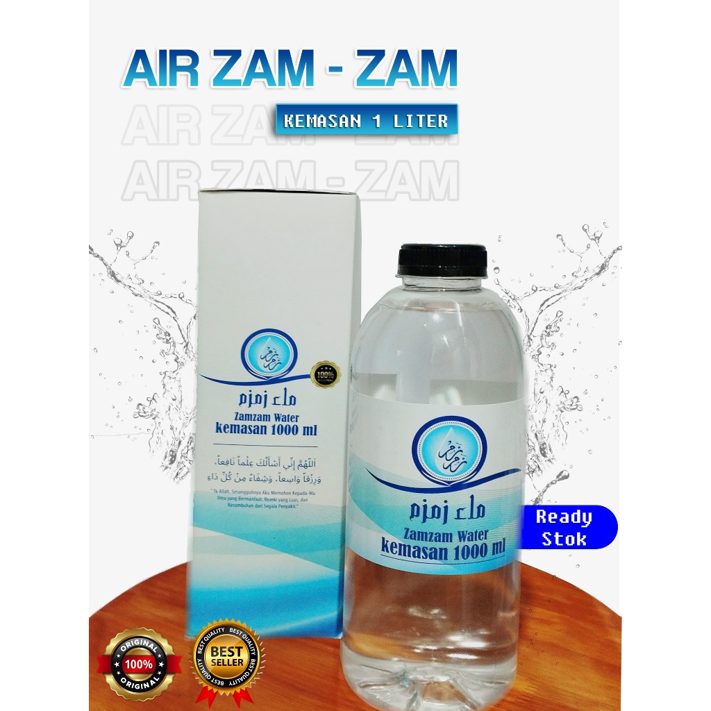 Jual Air Zamzam 1 liter Zam Zam Asli kemasan Premium | Shopee Indonesia