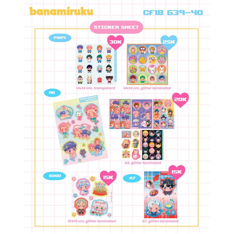Jual (CF18 Aftersale) Various Sticker Sheets | Shopee Indonesia