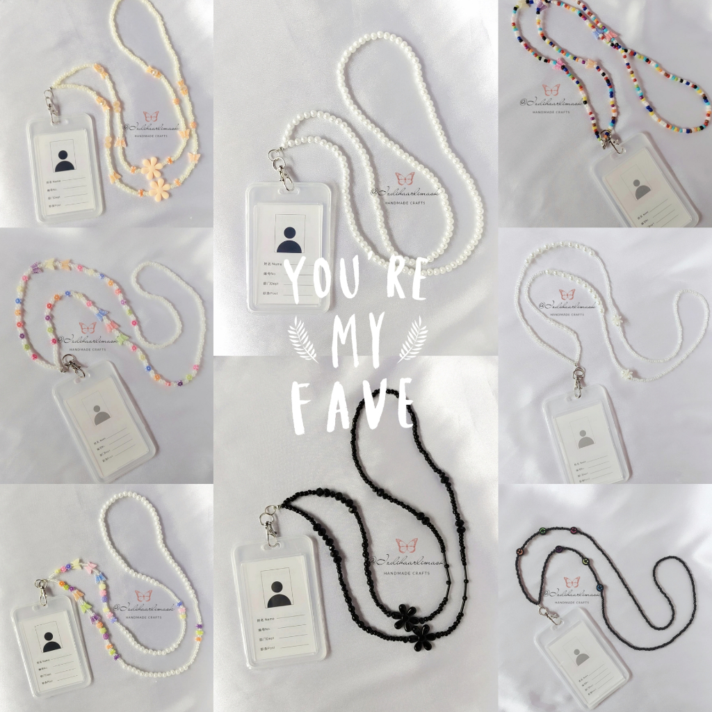 Jual " PART I " LANYARD STRAP KALUNG NAME TAG ID CARD MANIK BEADS ...