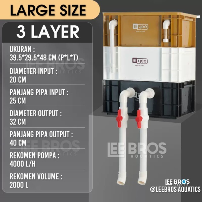 Jual Filter Kolam Ikan Koi Hias / Ember Bio Filter Kolam / Tong Filter ...