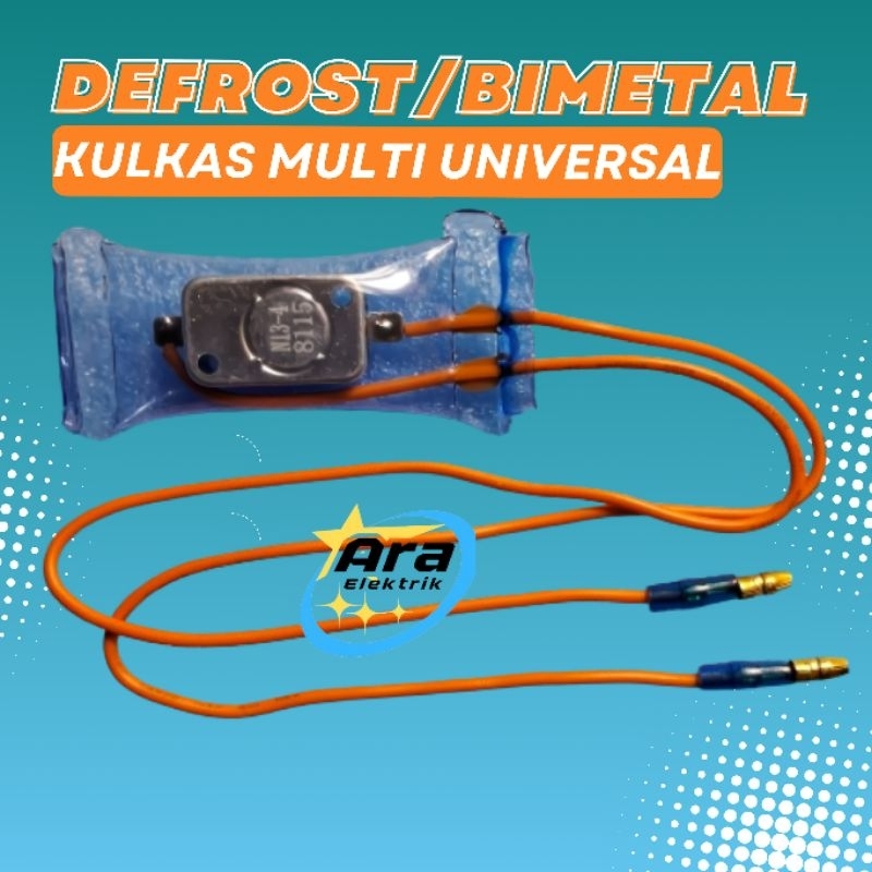 Jual Defrost bimetal fuse kulkas 2 kabel st3 orange multi universal ...