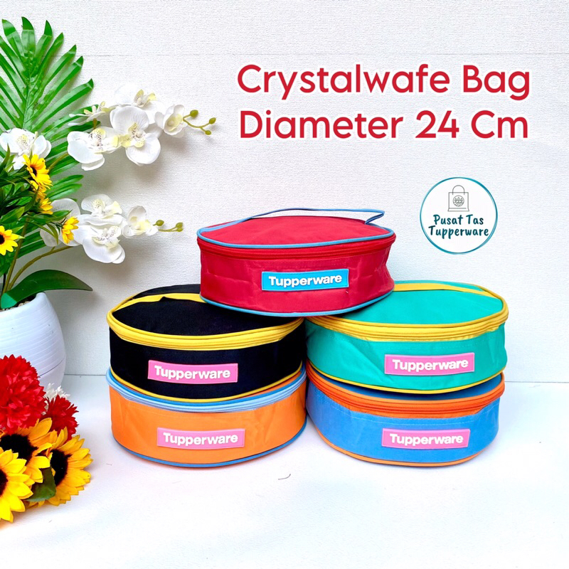 Jual Tas Bekal Makanan Crystalwafe Tupperware/Tas Bekal Bulat (Zipper ...