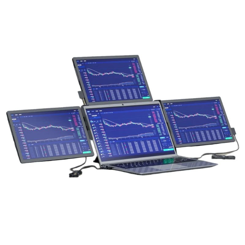 Jual 13.3 14 inch Triple Portable Monitor Triple Laptop Screen Extender ...